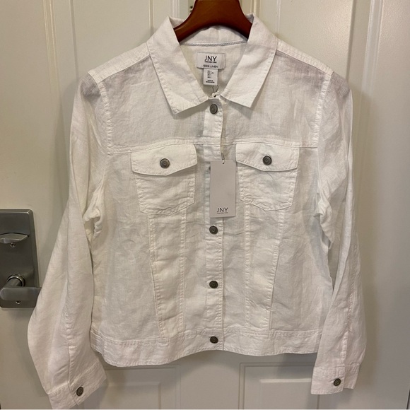 Jones New York | Jackets & Coats | Linen Denim Jacket | Poshmark